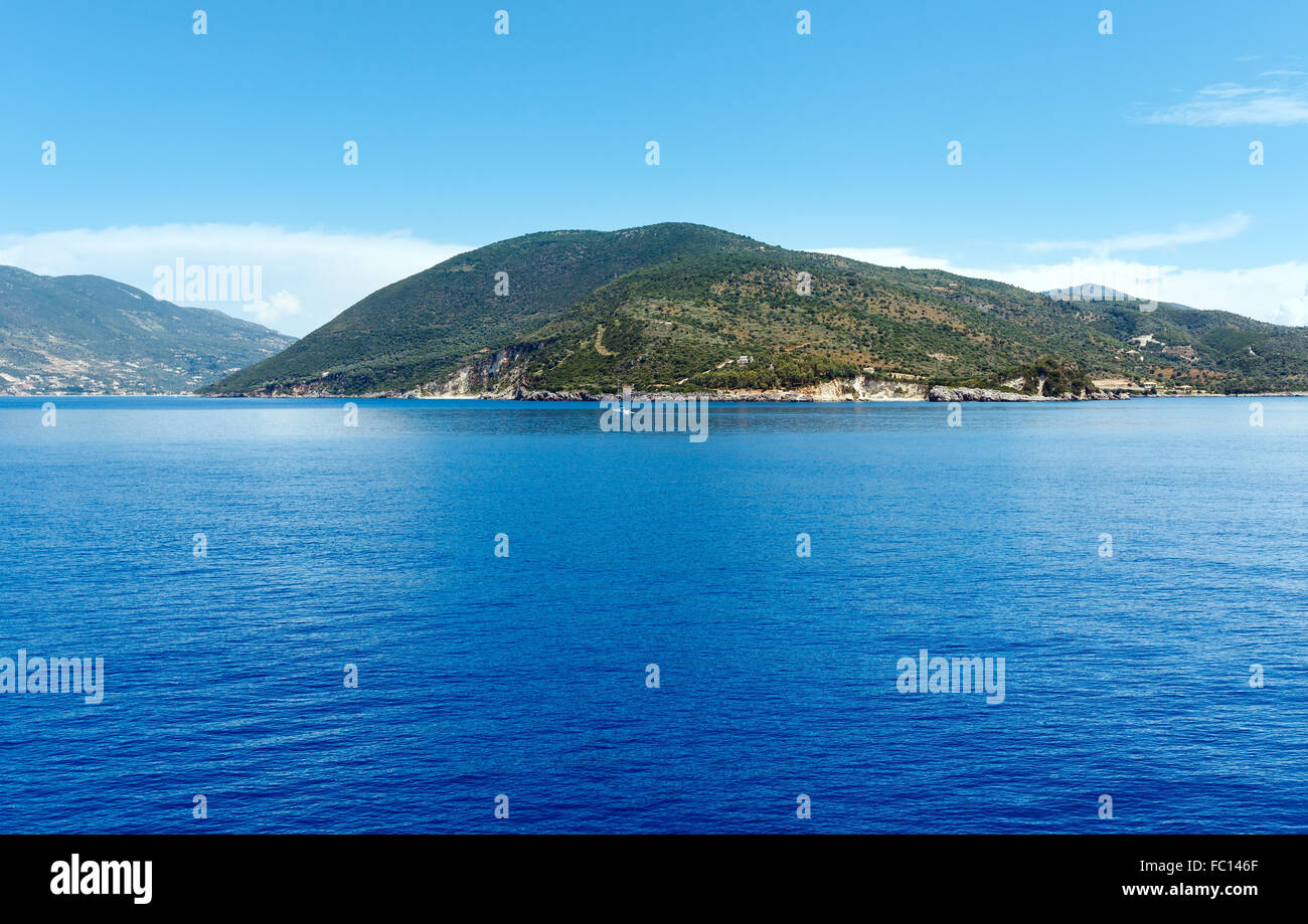 Sea summer view from ferry (Greece Stock Photo - Alamy