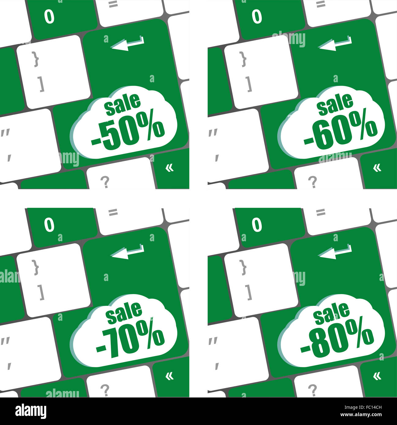 sale percentage key on computer keyboard Stock Photo - Alamy