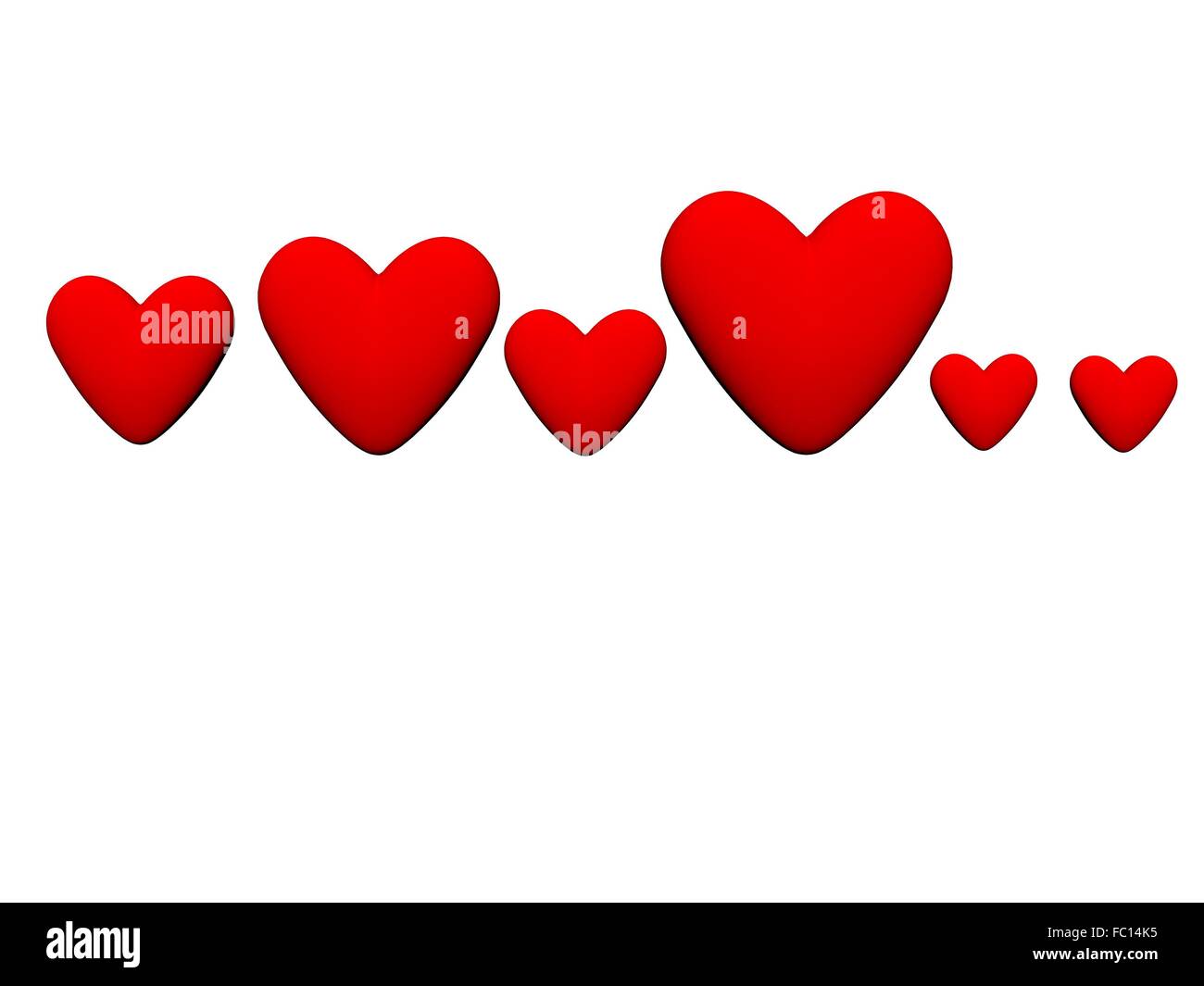Six hearts Cut Out Stock Images & Pictures - Alamy