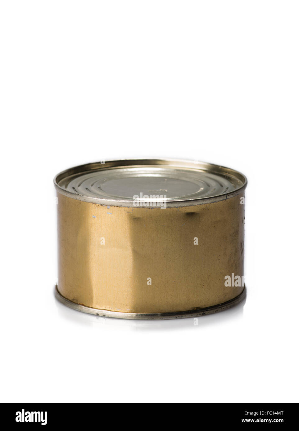 canning tin can on a gray background Stock Photo - Alamy