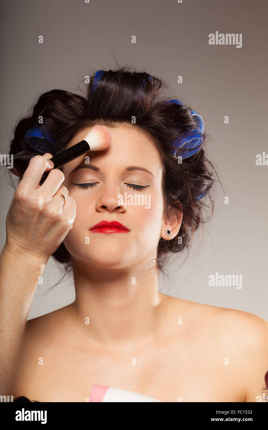 Applying powder hi-res stock photography and images - Alamy