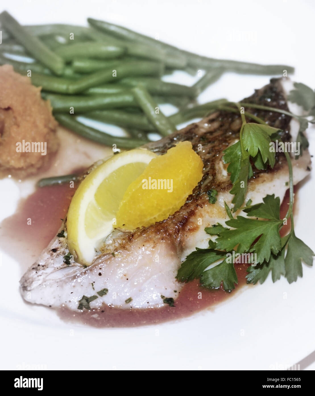 Red Fish Plate Stock Photo - Alamy