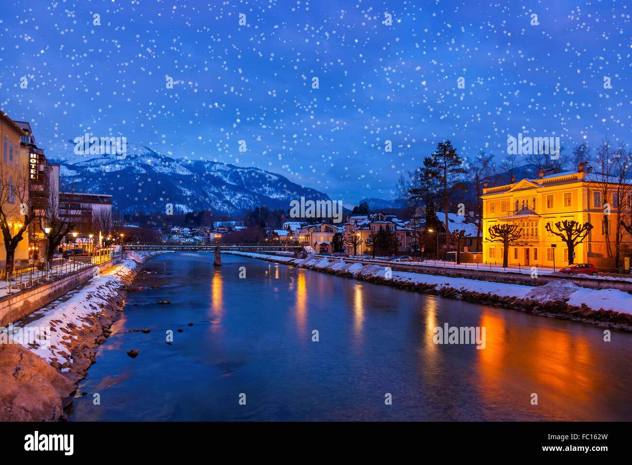 Spa resort Bad Ischl Austria at sunset Stock Photo - Alamy