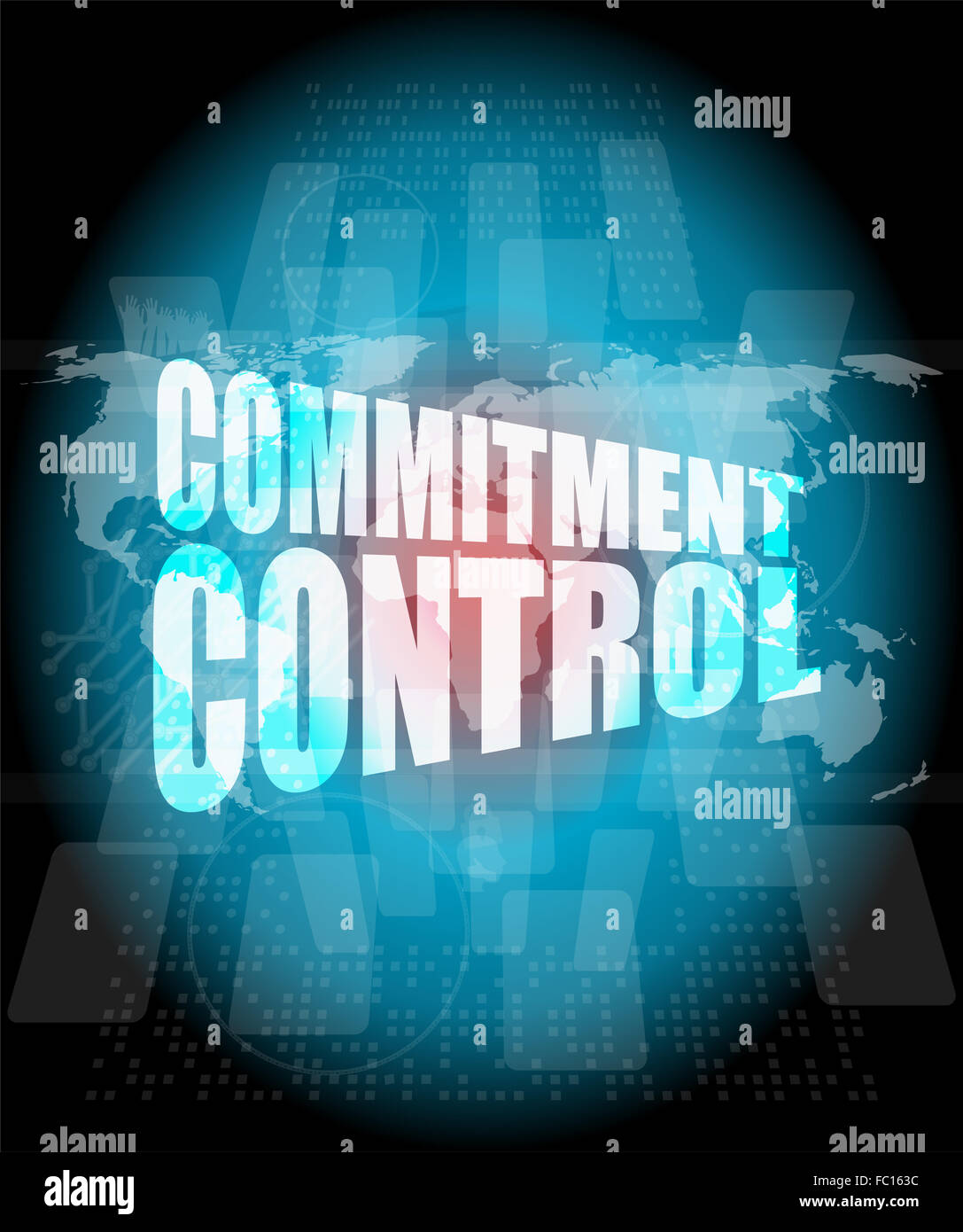 commitment control on digital touch screen Stock Photo - Alamy