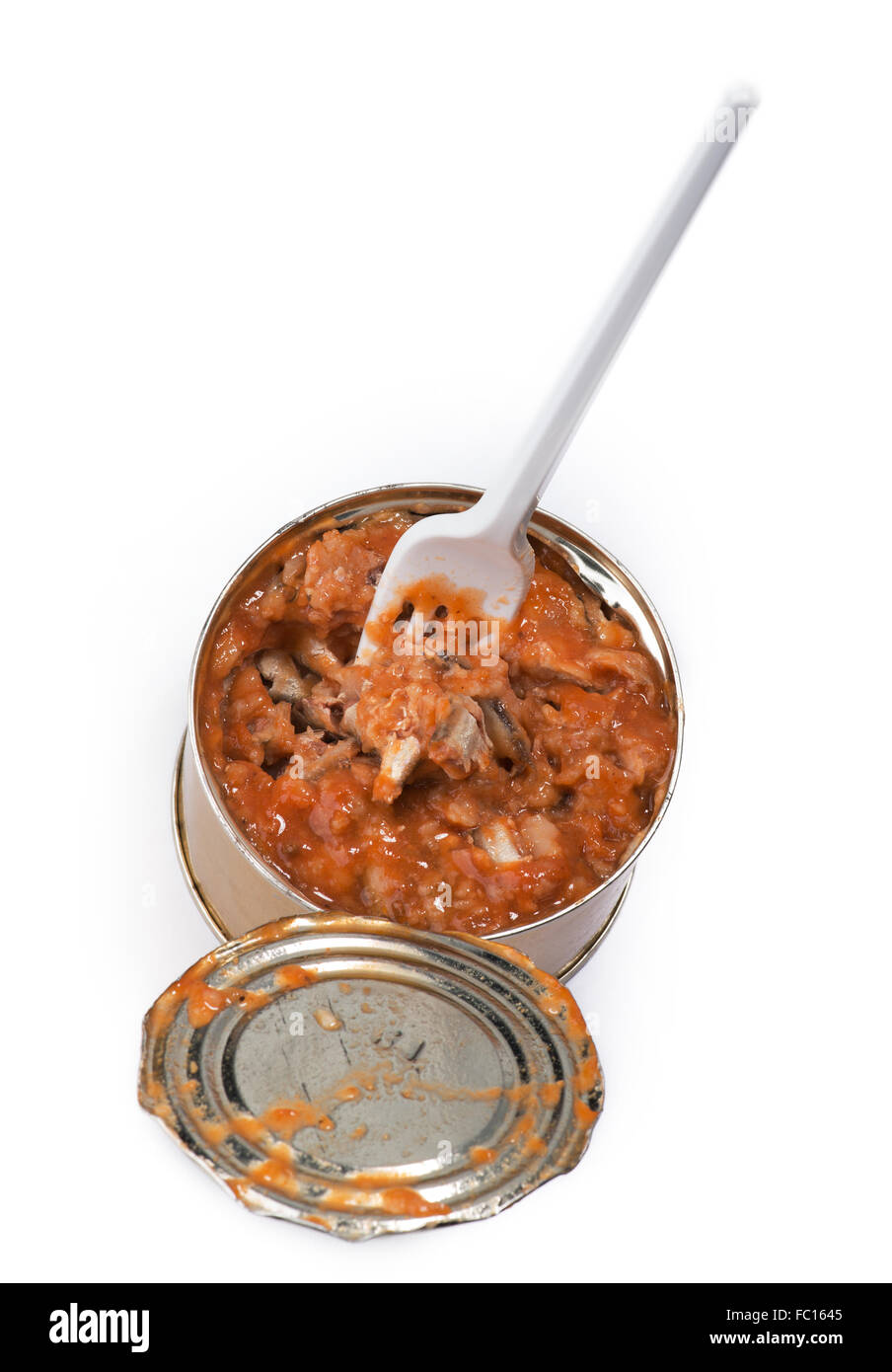 Canned fish in tomato sauce Stock Photo - Alamy