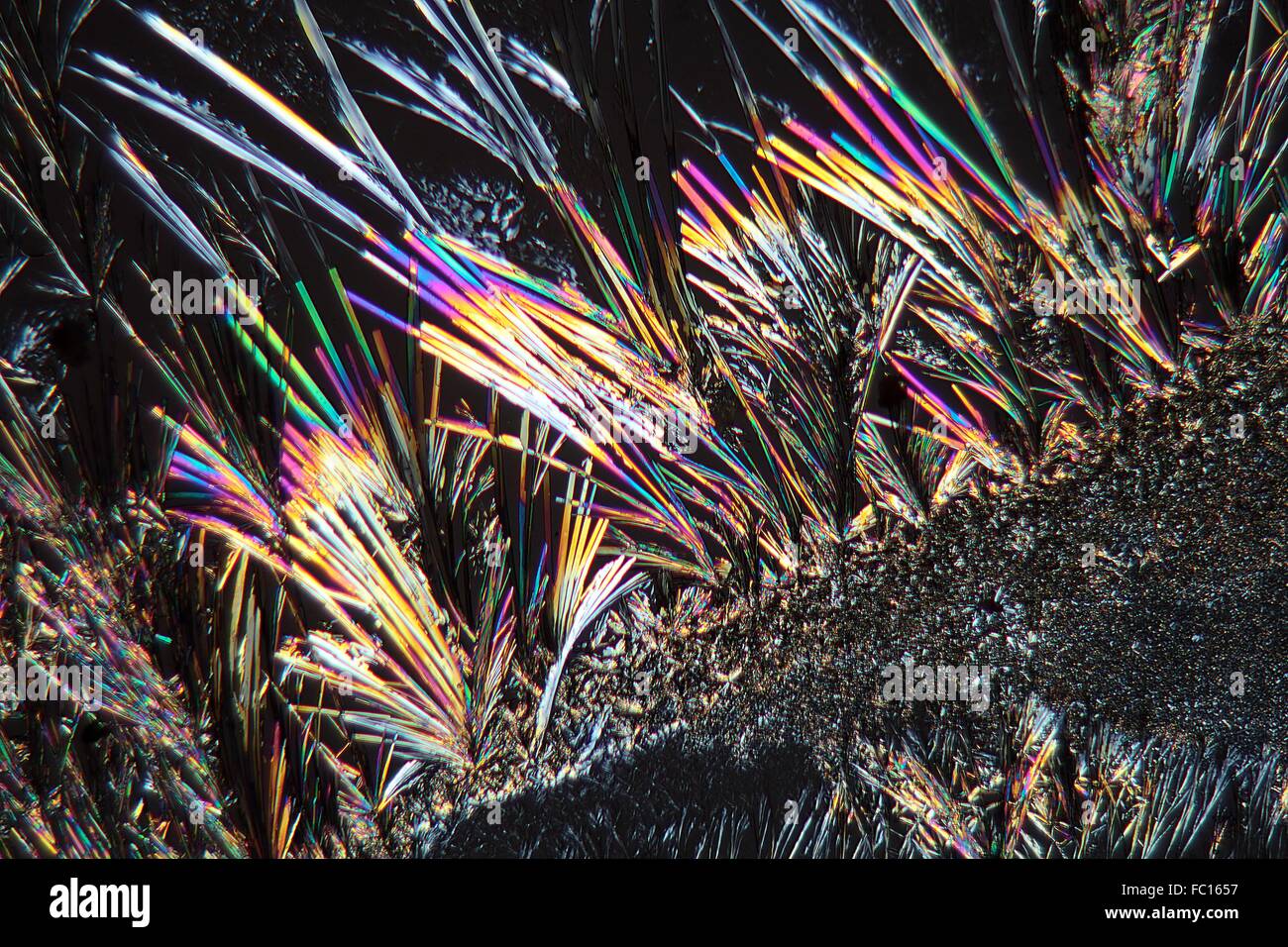 Coumarin crystals under the Microscope Stock Photo - Alamy