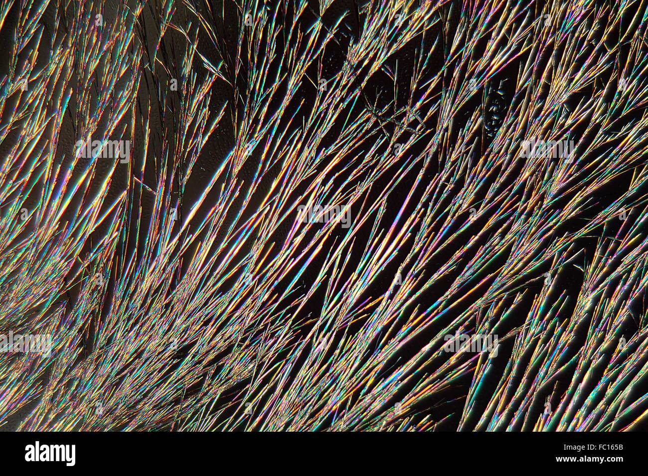 Coumarin crystals under the Microscope Stock Photo - Alamy