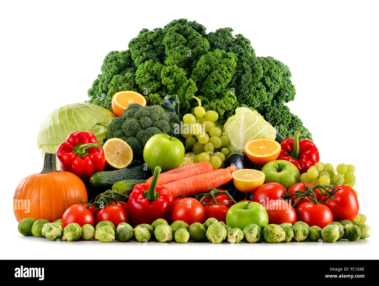 Assorted raw organic vegetables isolated on white Stock Photo - Alamy