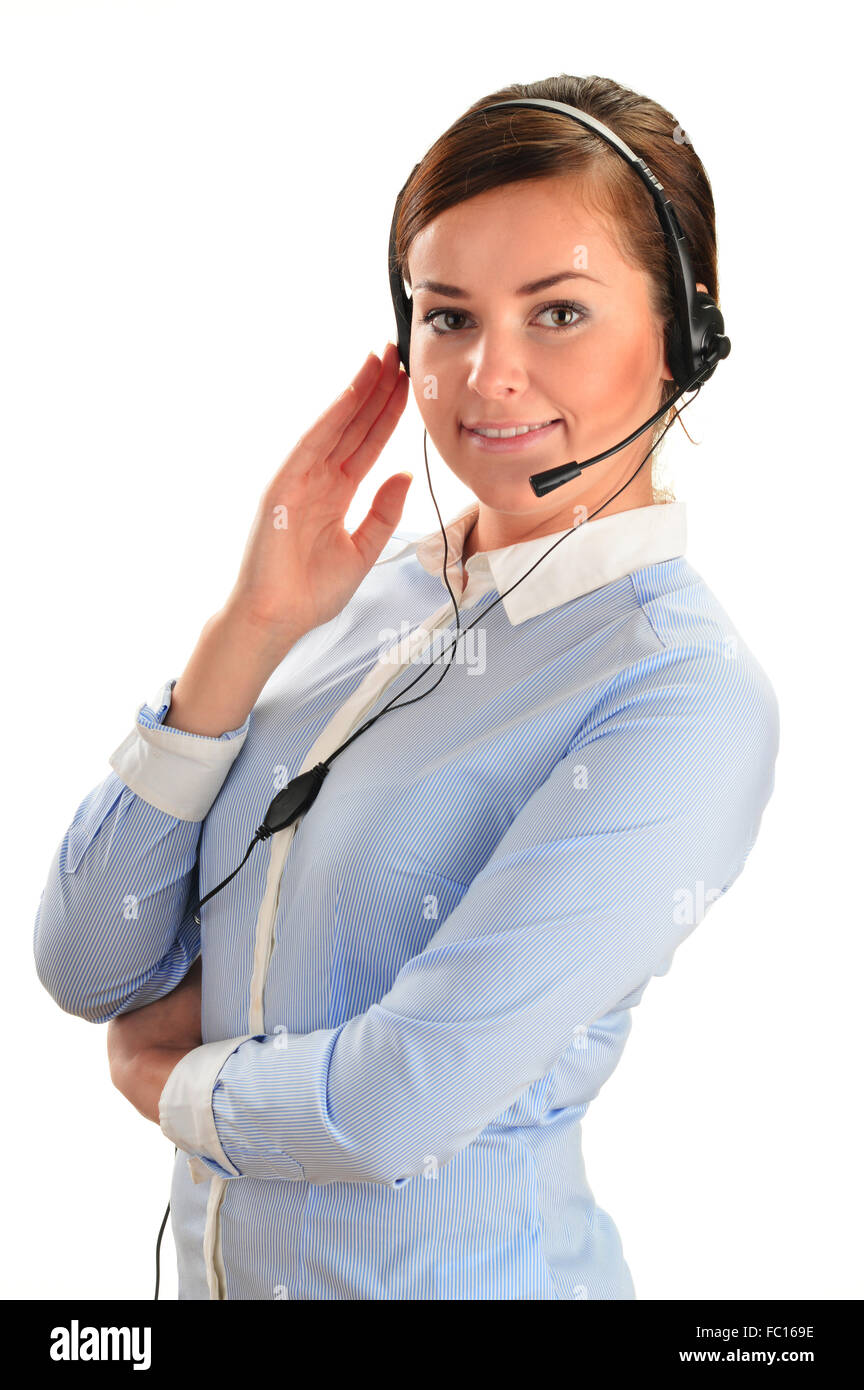 Call center operator. Customer support. Help desk Stock Photo - Alamy