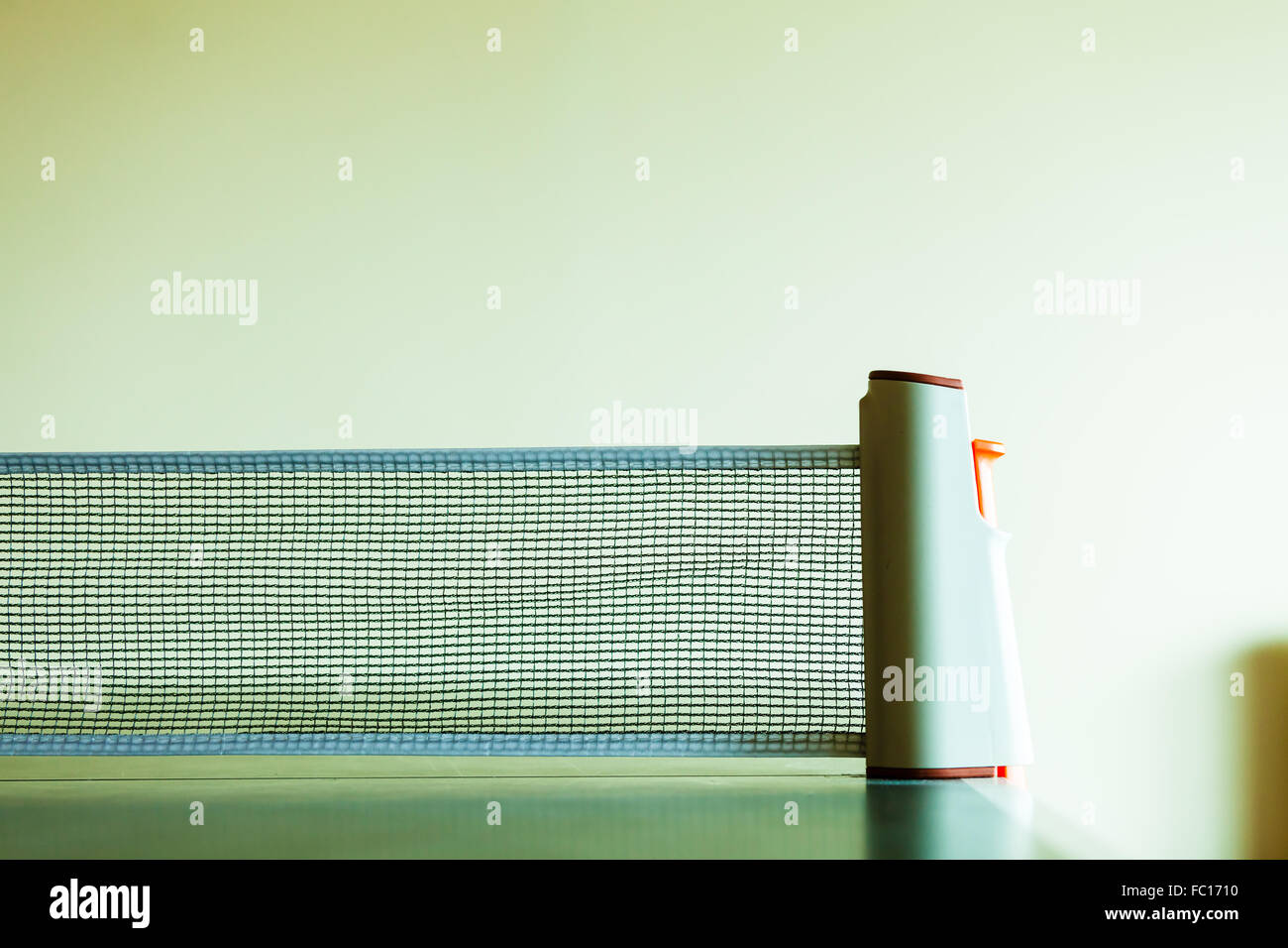 Closeup tennis table with net Stock Photo - Alamy