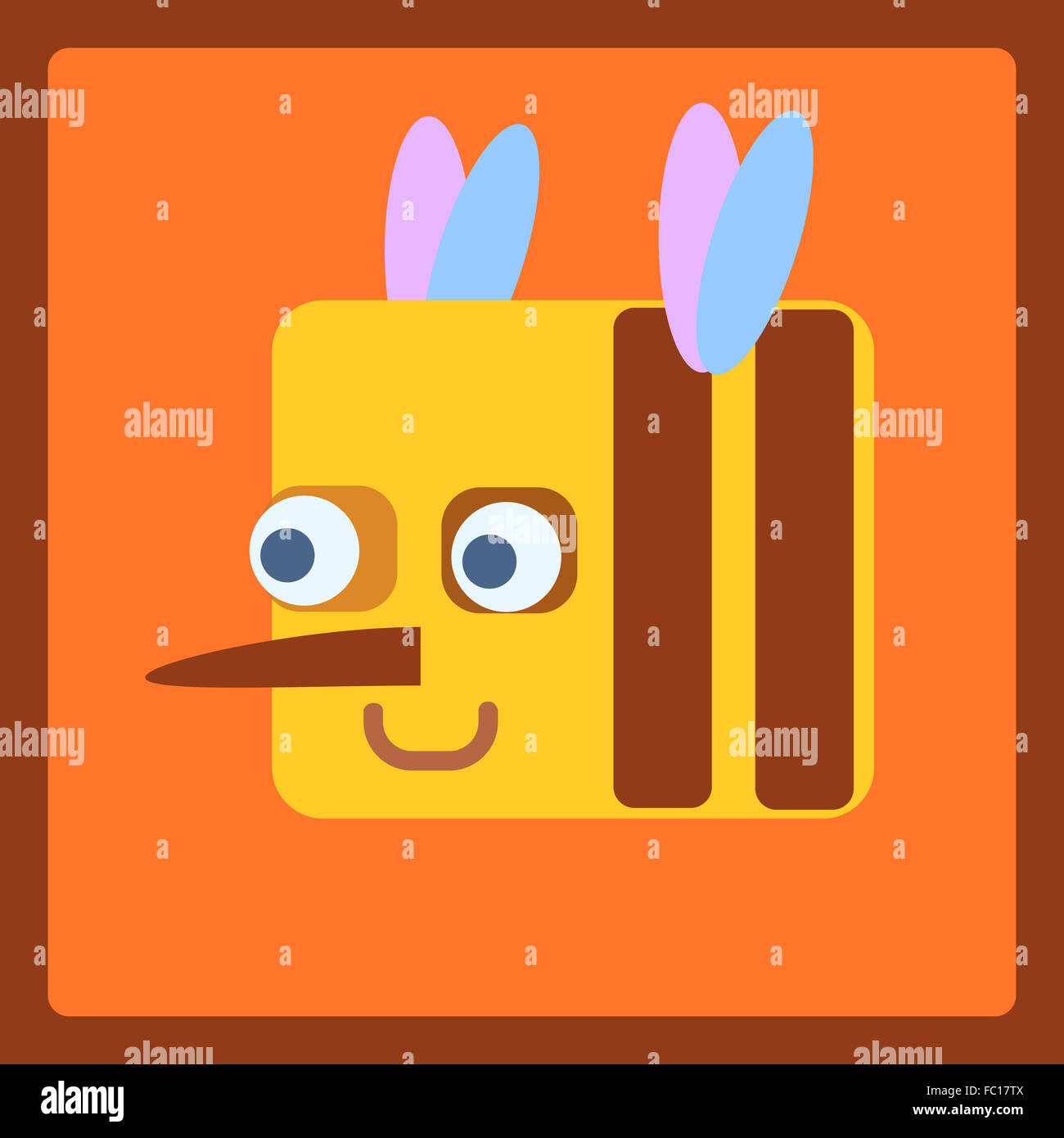 Stylized bee hi-res stock photography and images - Alamy