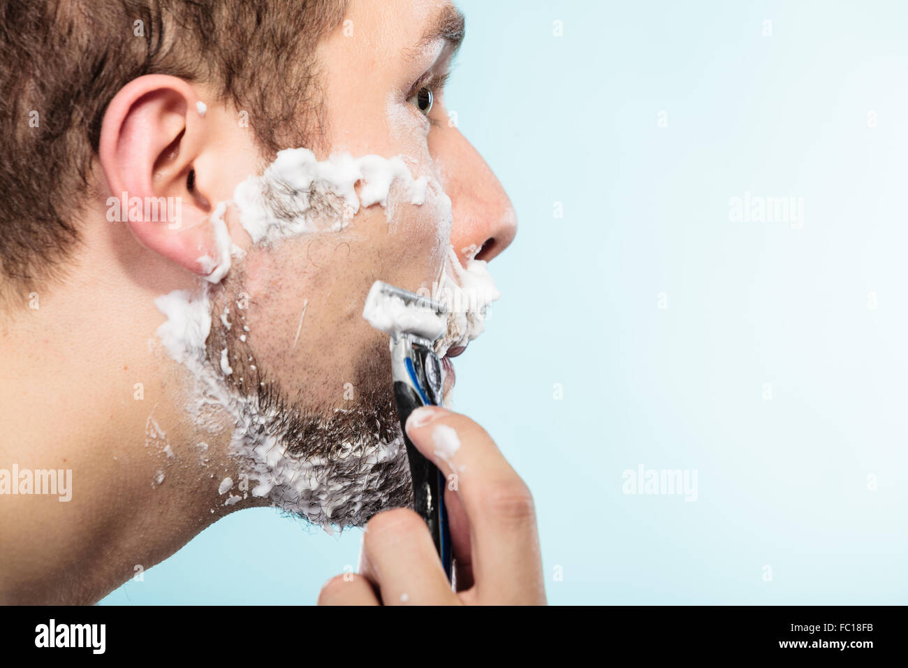 Hand face profile model hi-res stock photography and images - Alamy