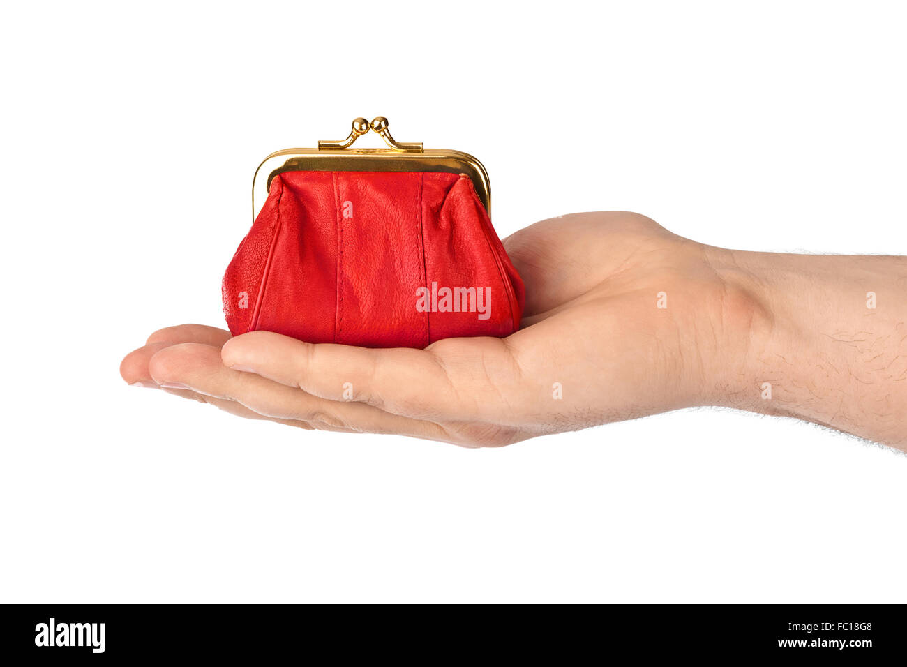 Hand with purse Stock Photo - Alamy
