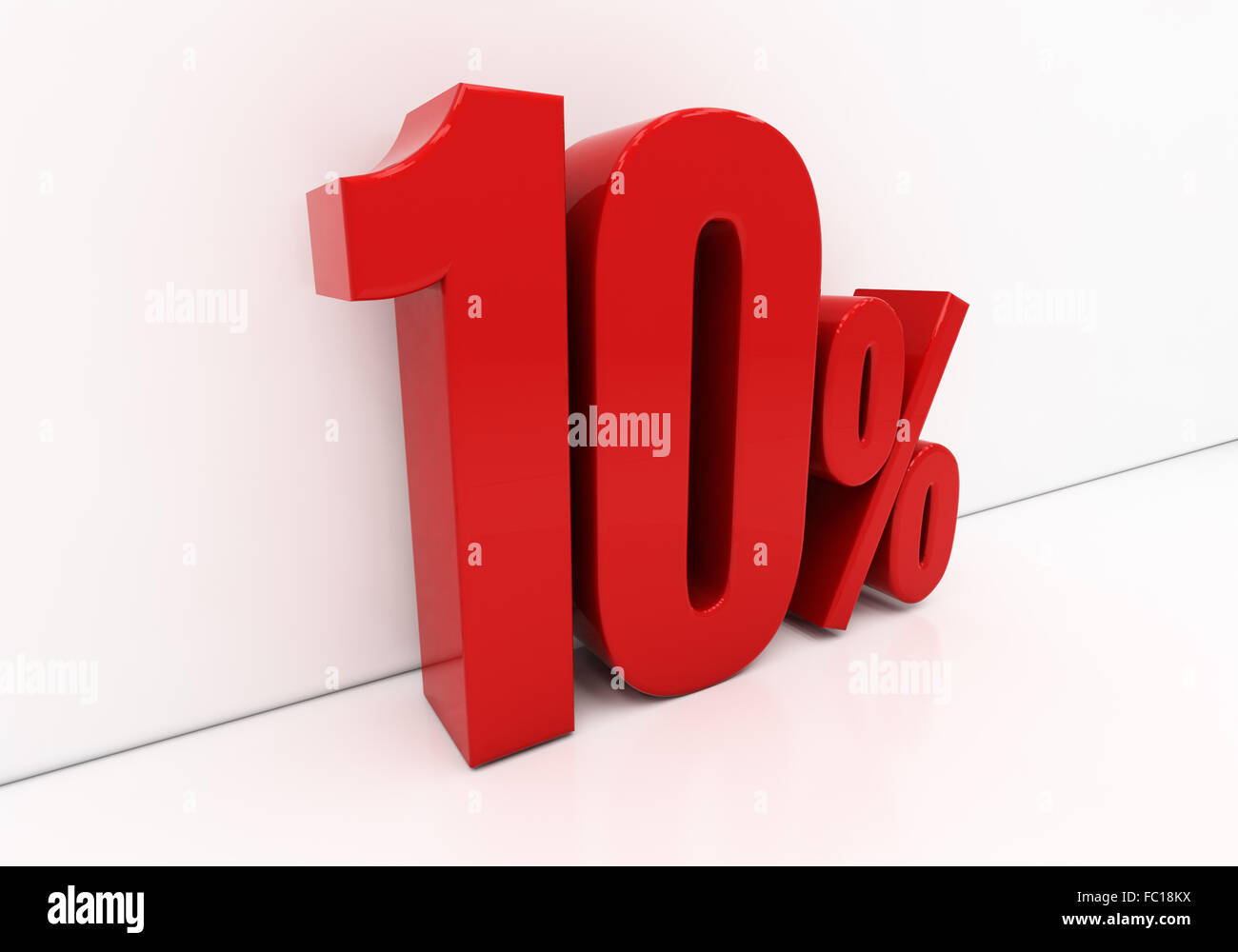 3D red 10 percent Stock Photo - Alamy