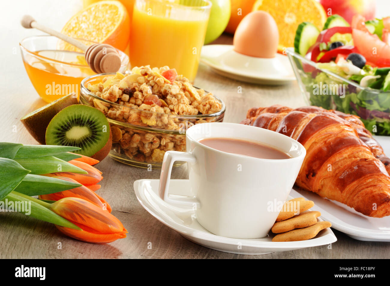 Breakfast with coffee Stock Photo - Alamy