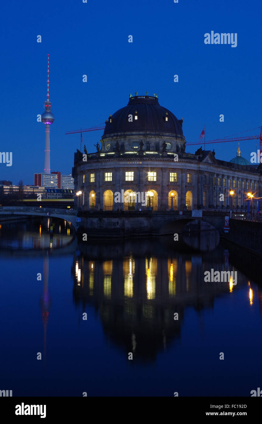 bode museum in berlin at night Stock Photo - Alamy