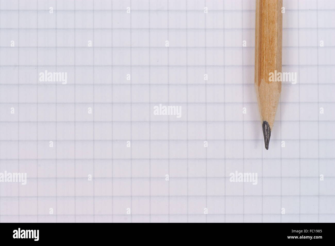 empty notebook and pencil isolated on white background Stock Photo - Alamy