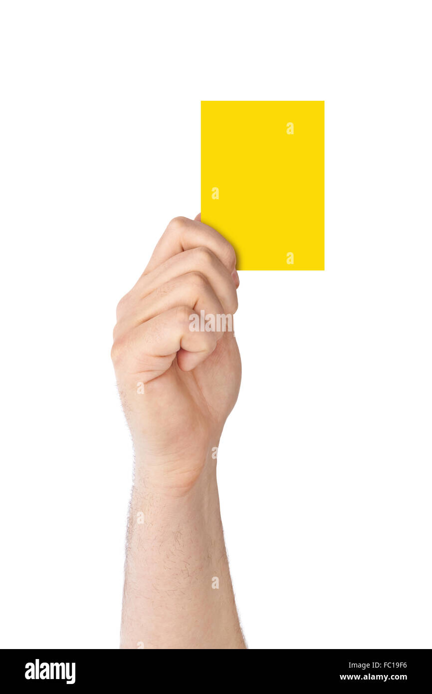 Showing the yellow card hi-res stock photography and images - Alamy