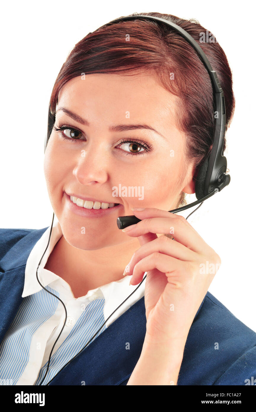 Call center operator. Customer support. Help desk Stock Photo - Alamy
