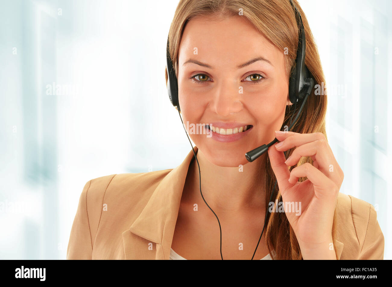Call center operator. Customer support. Helpdesk Stock Photo - Alamy
