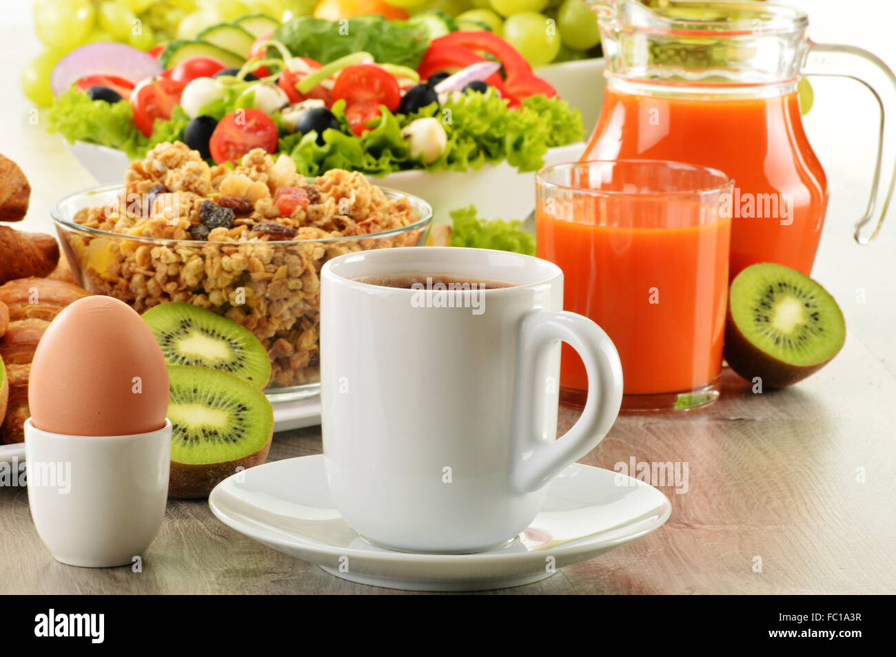 Breakfast with coffee Stock Photo - Alamy
