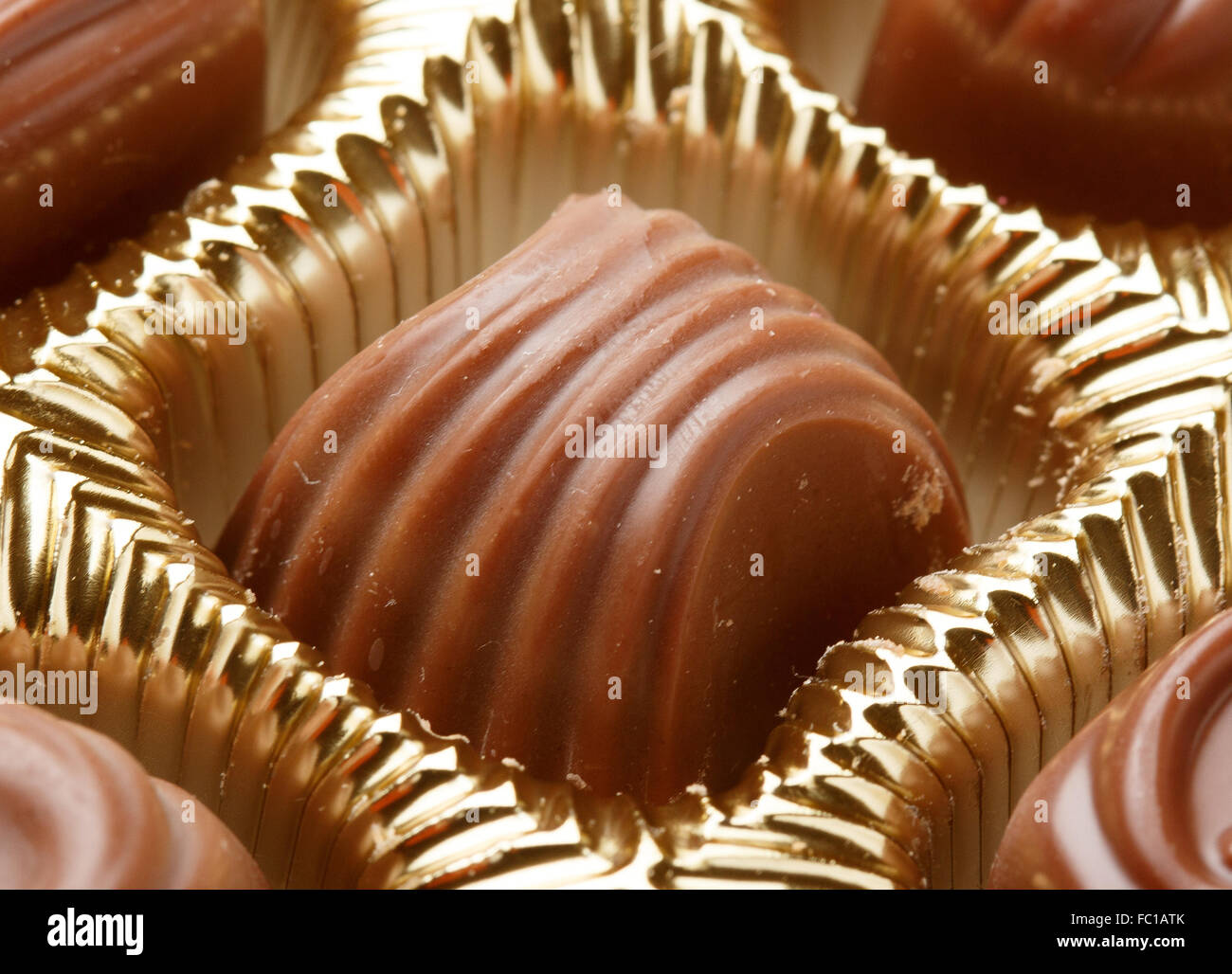 Chocolate sweets close up Stock Photo - Alamy