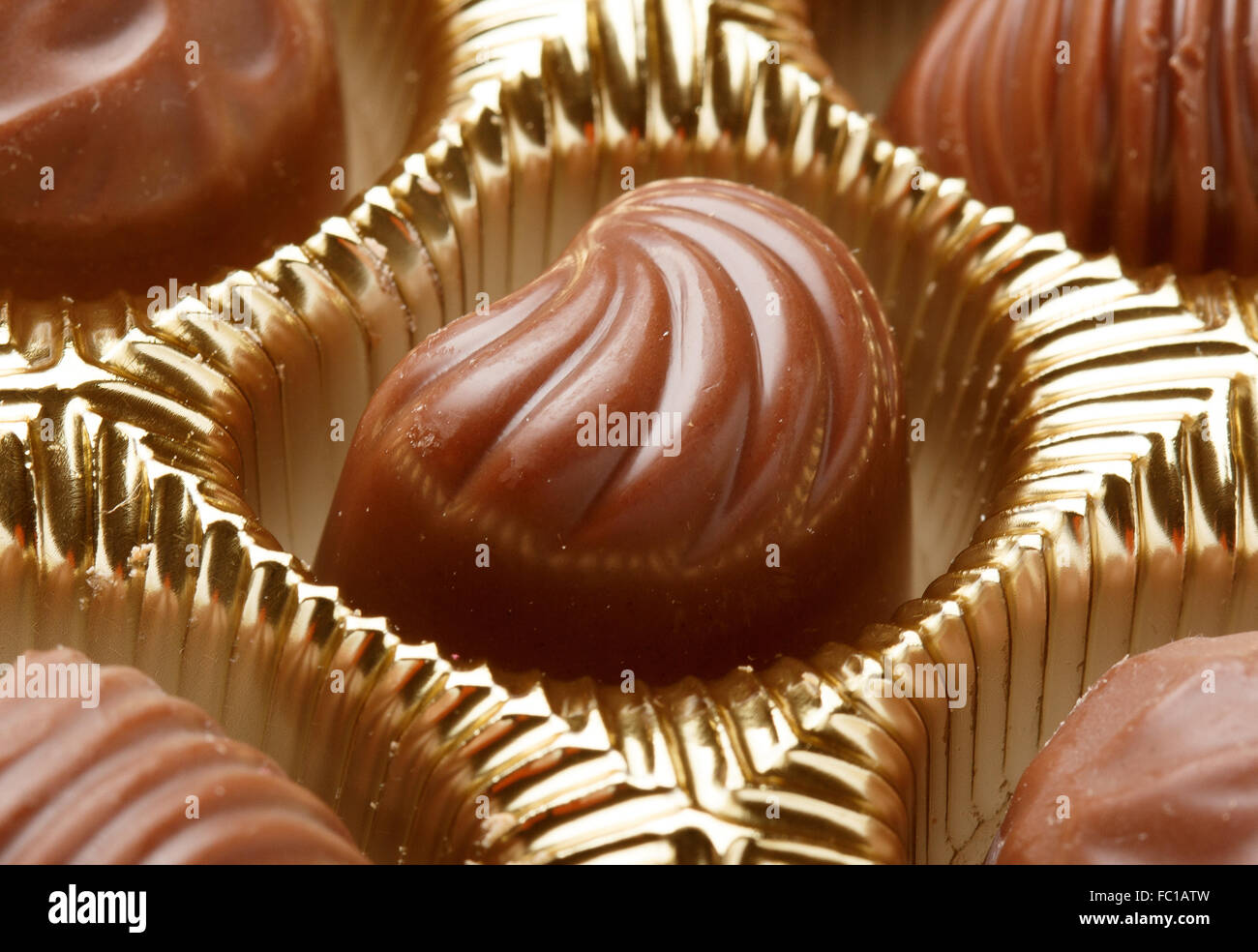 Chocolate sweets close up Stock Photo - Alamy