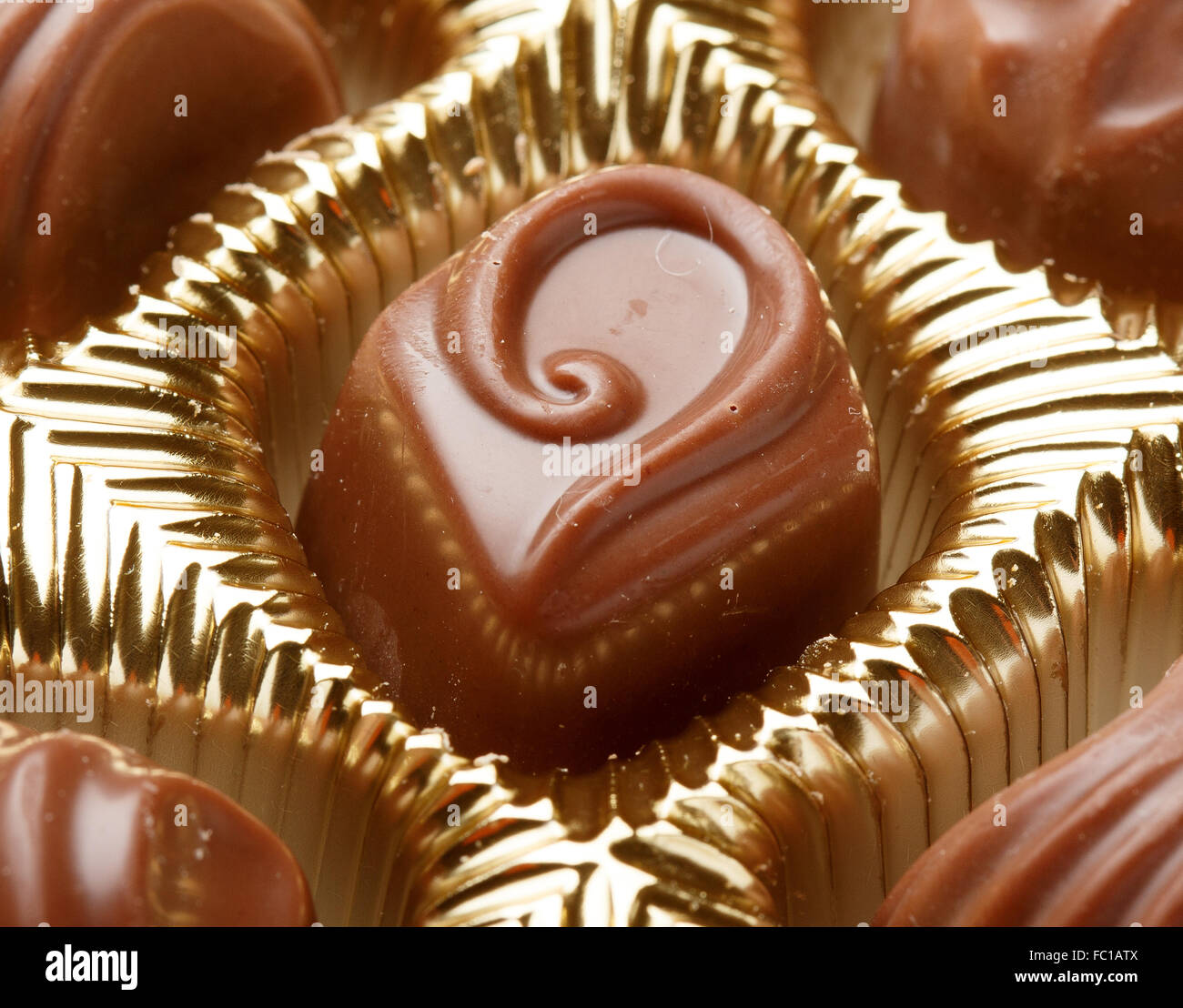 Chocolate sweets close up Stock Photo - Alamy
