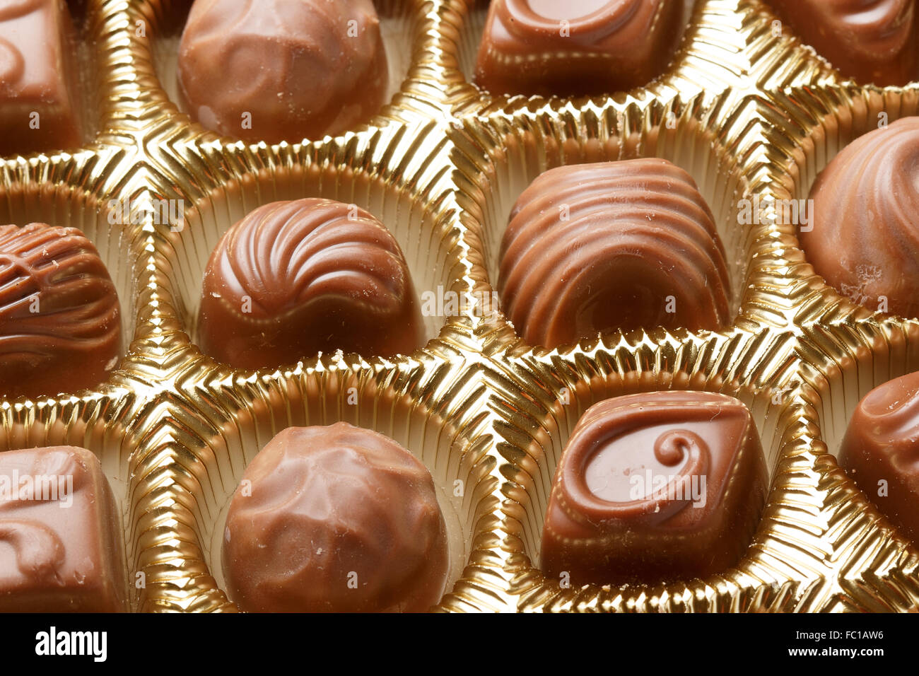 Chocolate sweets close up Stock Photo - Alamy