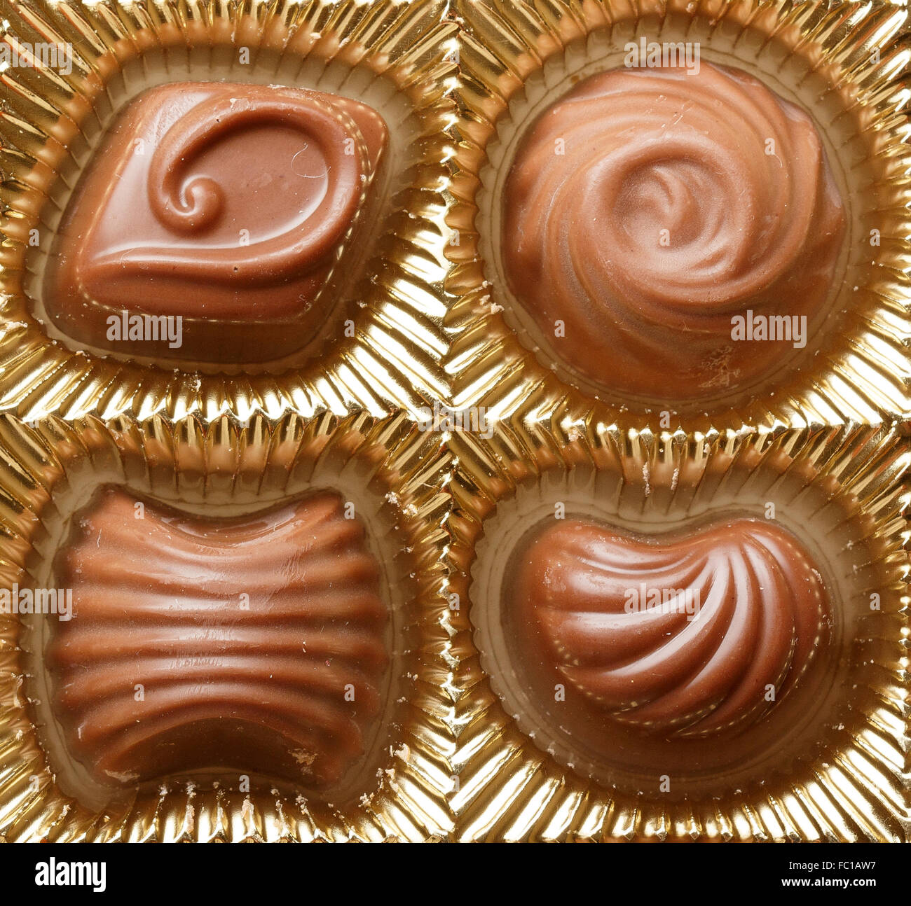 Chocolate sweets close up Stock Photo - Alamy