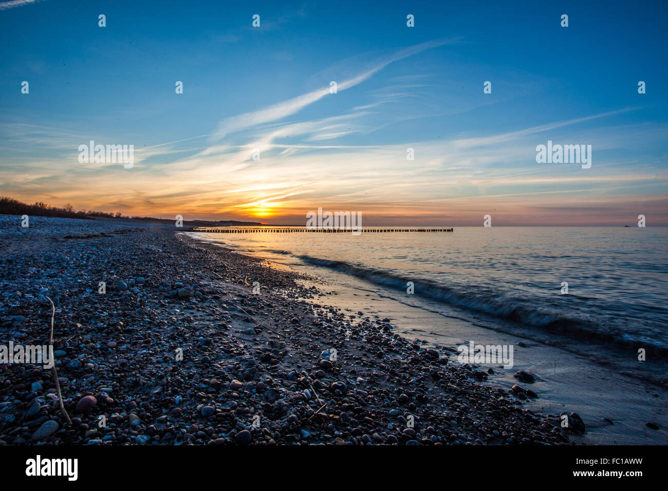 sunset baltic sea Stock Photo - Alamy