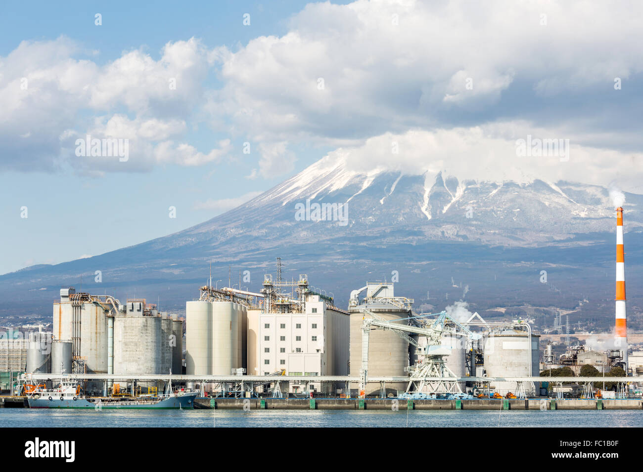 Mountain Fuji and Factory Stock Photo - Alamy