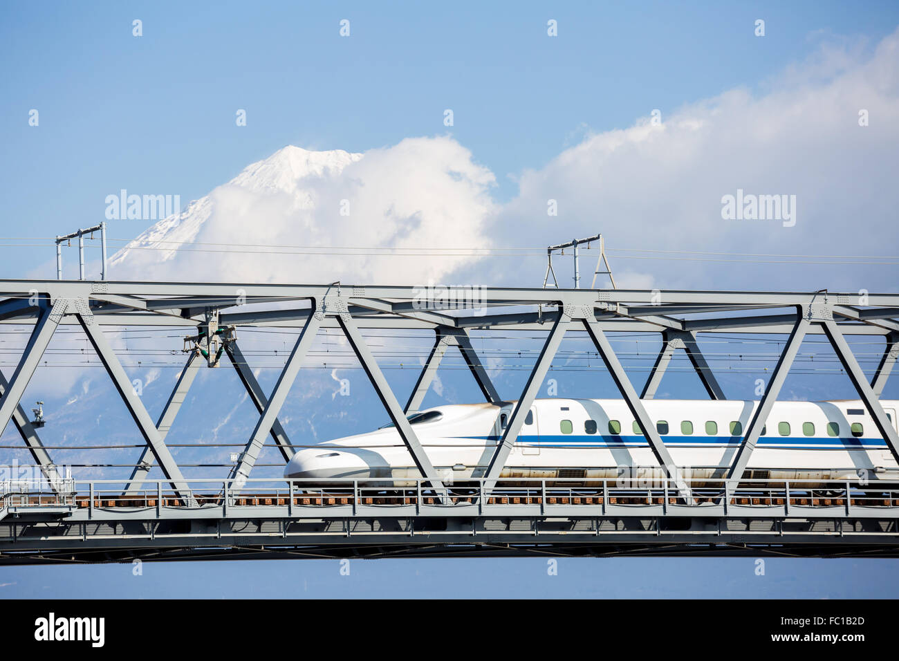 Shinkansen and Fuji Mountain Stock Photo - Alamy