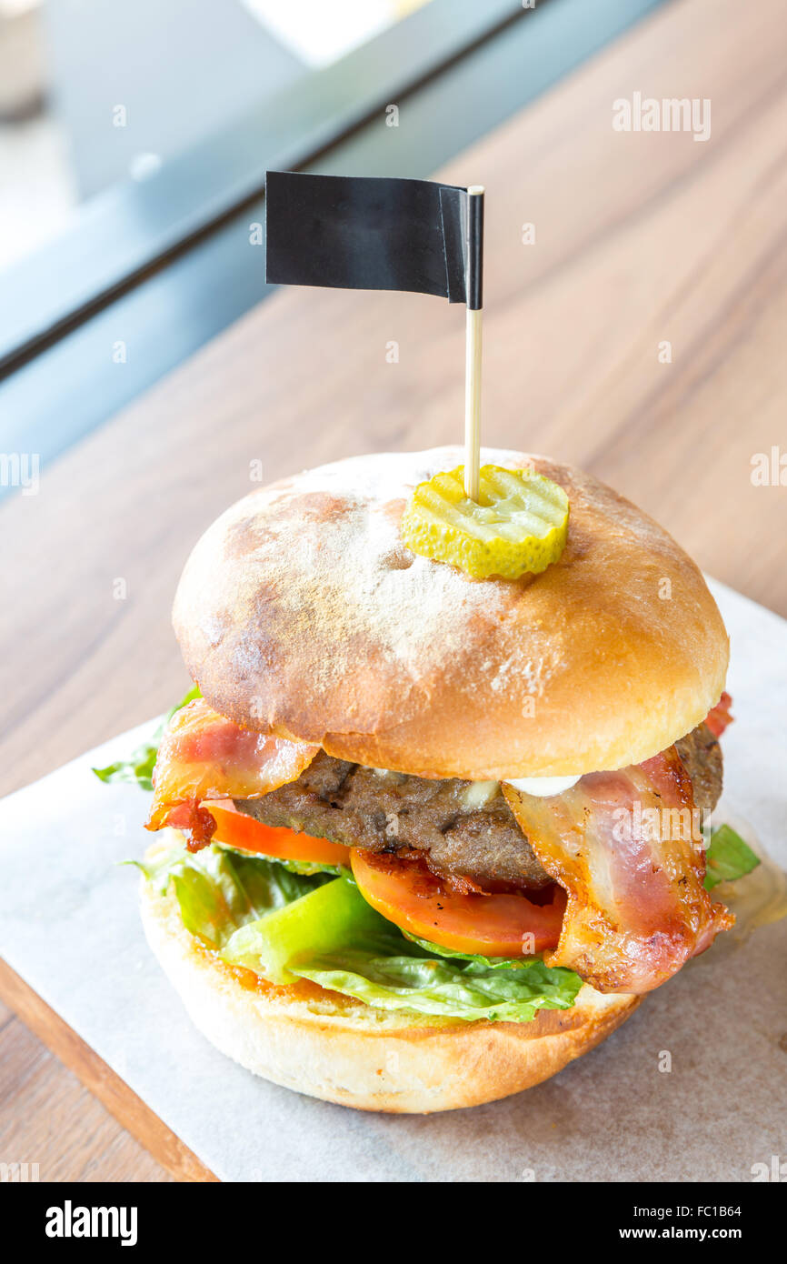 Angus beef cheese hamburger hi-res stock photography and images - Alamy