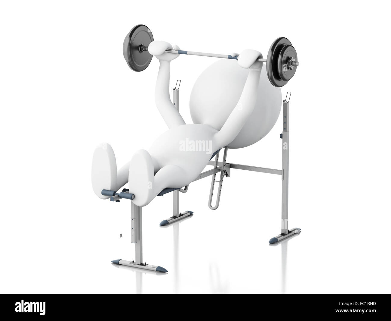 Human lifting heavy barbell Cut Out Stock Images & Pictures - Alamy