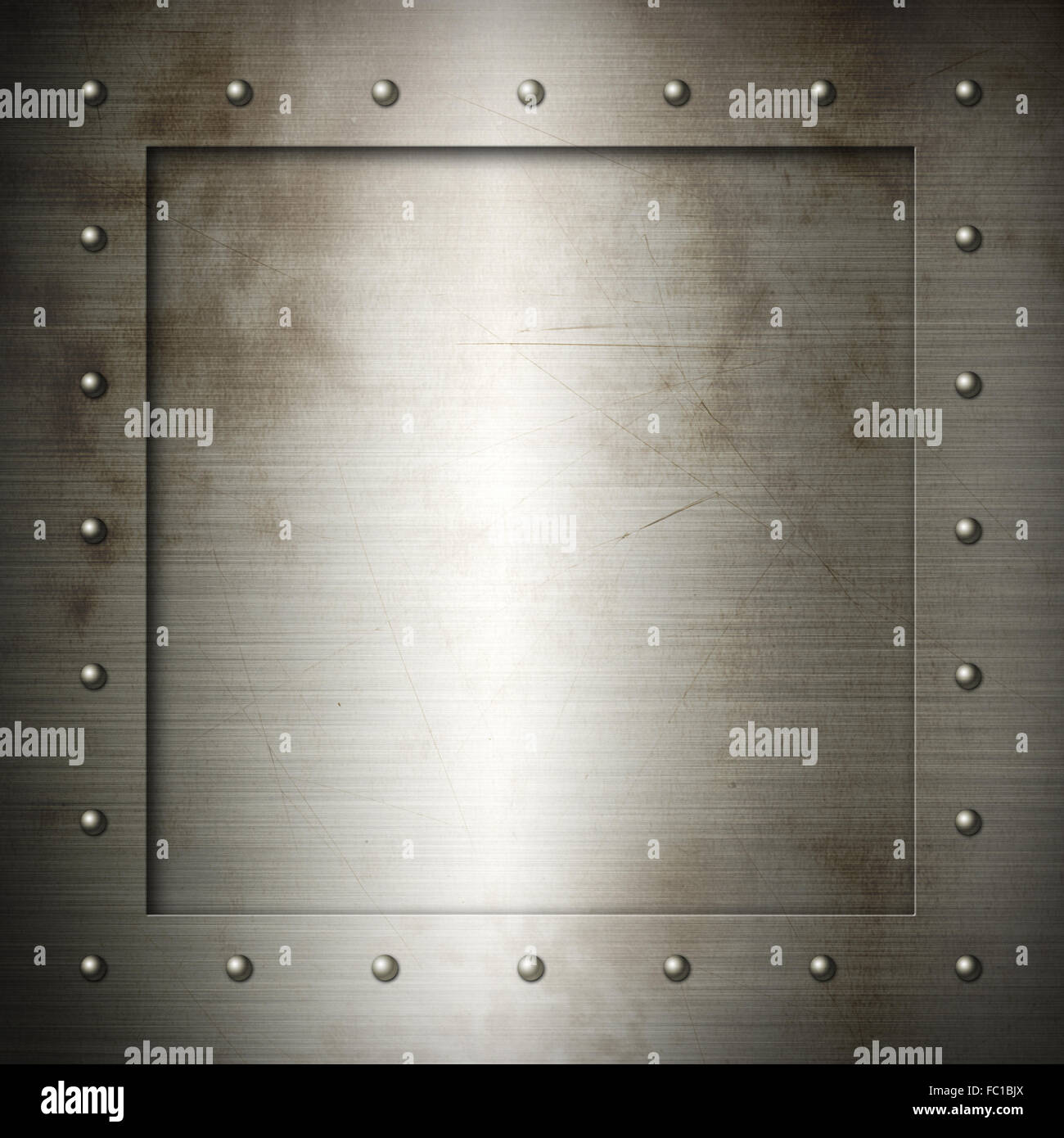 Old brushed Steel frame Stock Photo - Alamy