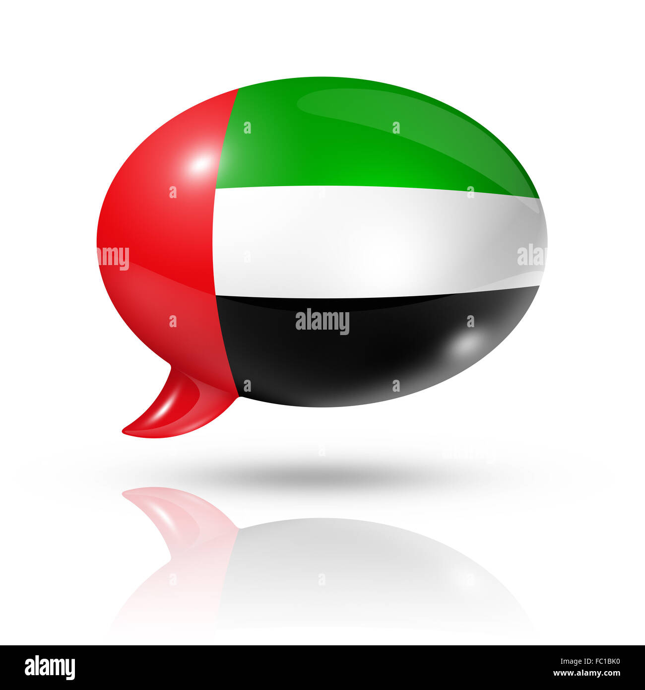 United Arab Emirates flag speech bubble Stock Photo - Alamy