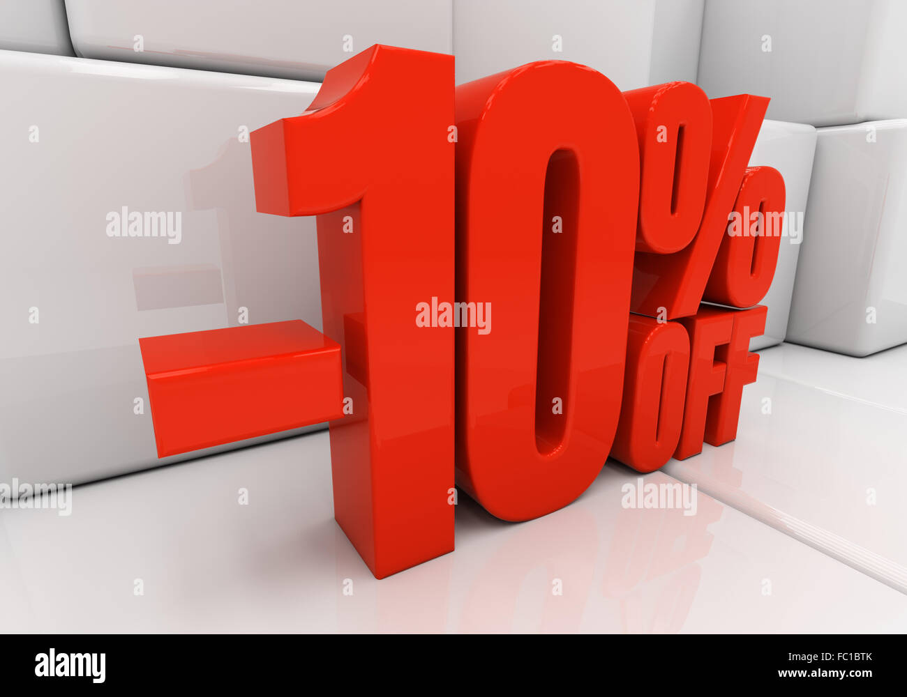 3D red 10 percent Stock Photo - Alamy