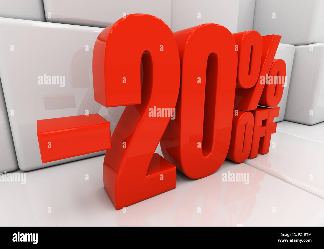 3D 20 percent Stock Photo - Alamy
