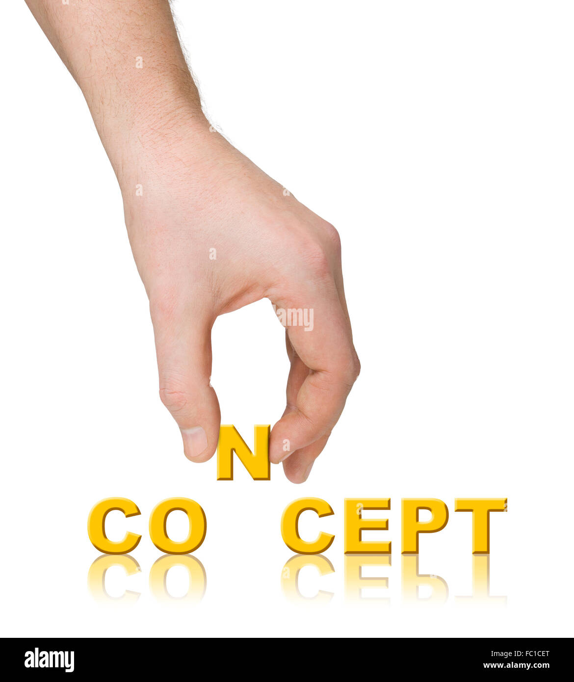 Hand and word Concept Stock Photo - Alamy