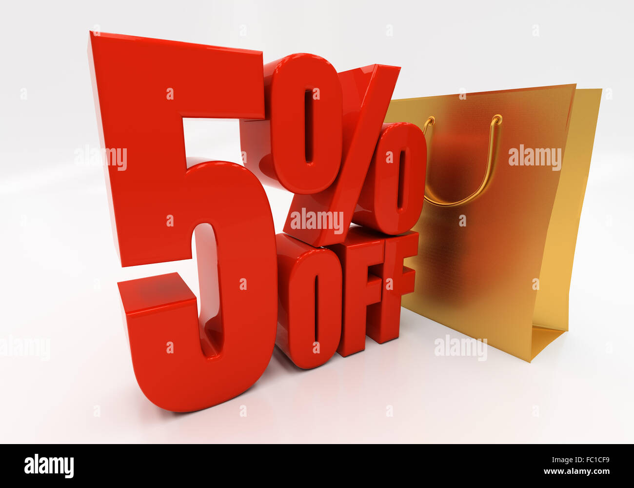 3D 5 percent Stock Photo - Alamy