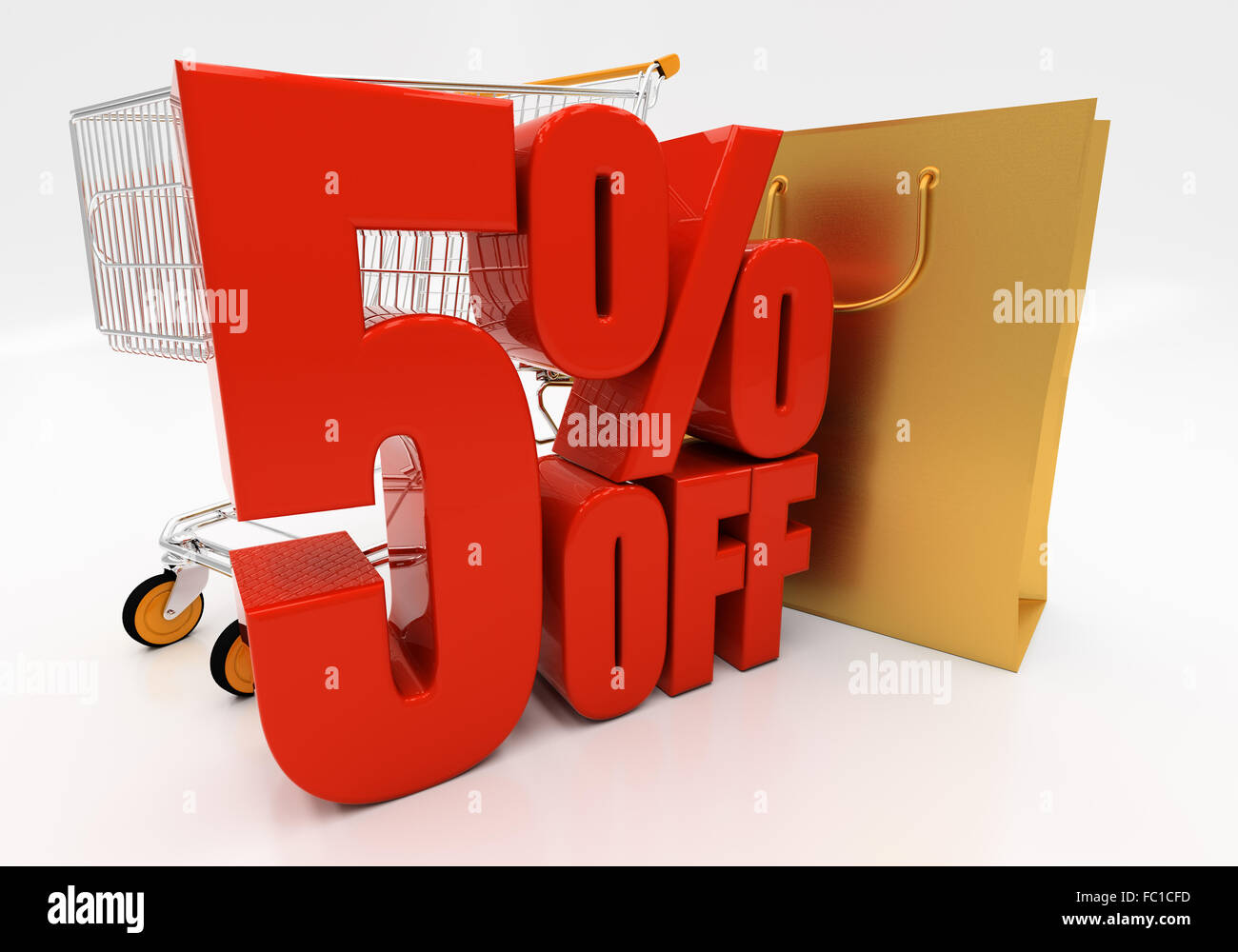 3D 5 percent Stock Photo - Alamy