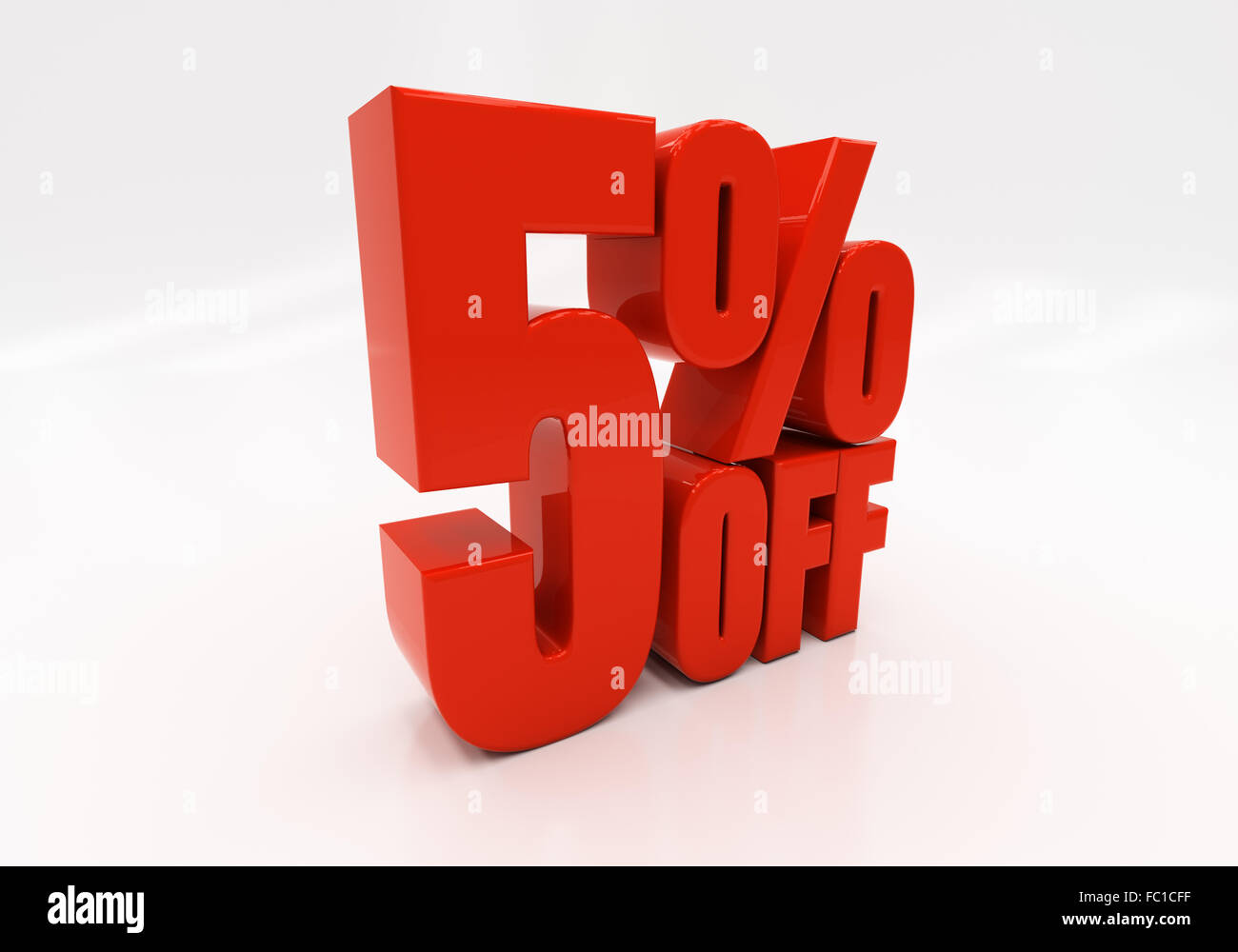 3D 5 percent Stock Photo - Alamy