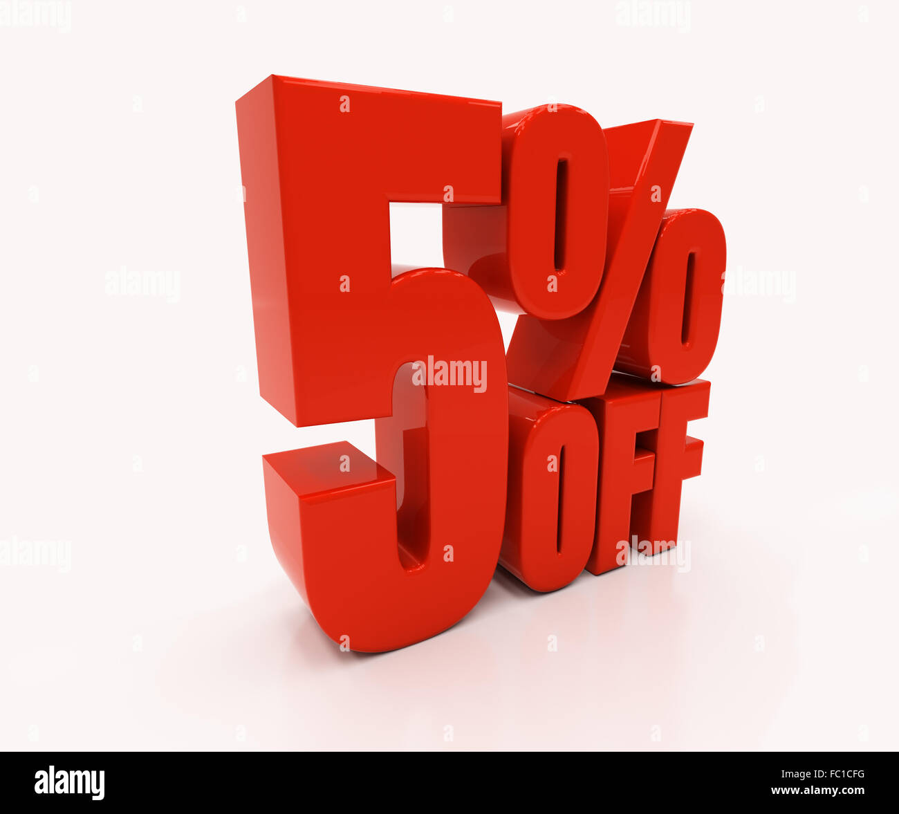 3D 5 percent Stock Photo - Alamy