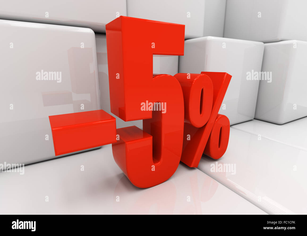3D 5 percent Stock Photo - Alamy