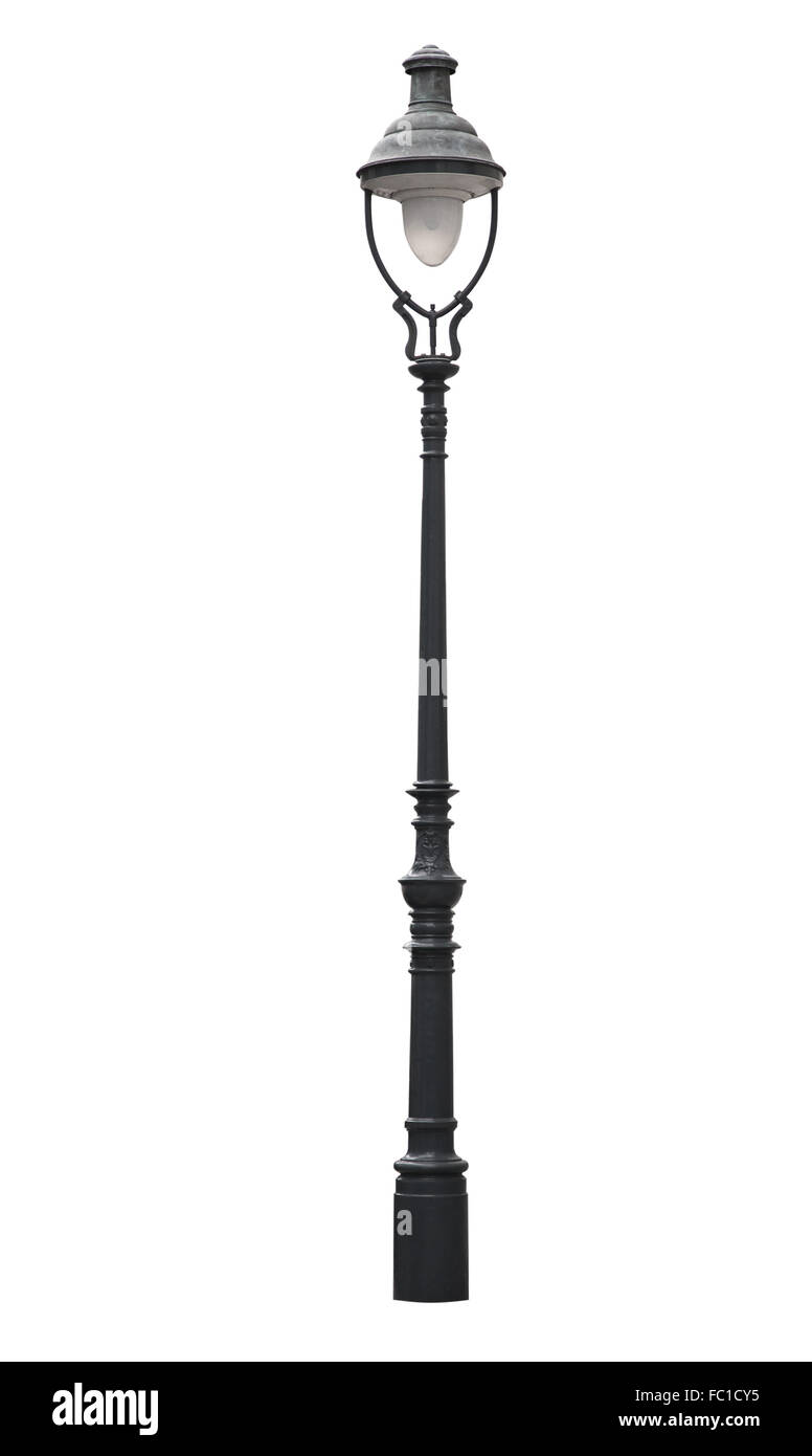 An isolated photo of an old street lamppost Stock Photo - Alamy