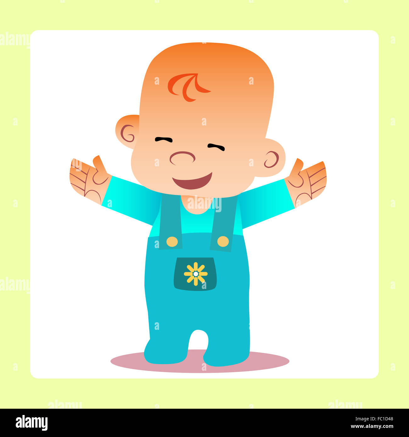 Happy baby revealed handle wants to cuddle Stock Photo - Alamy