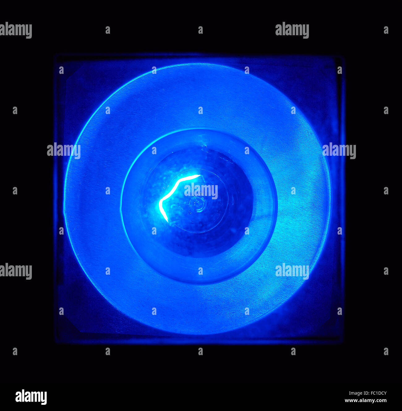 Light bulb with blue filter Stock Photo - Alamy