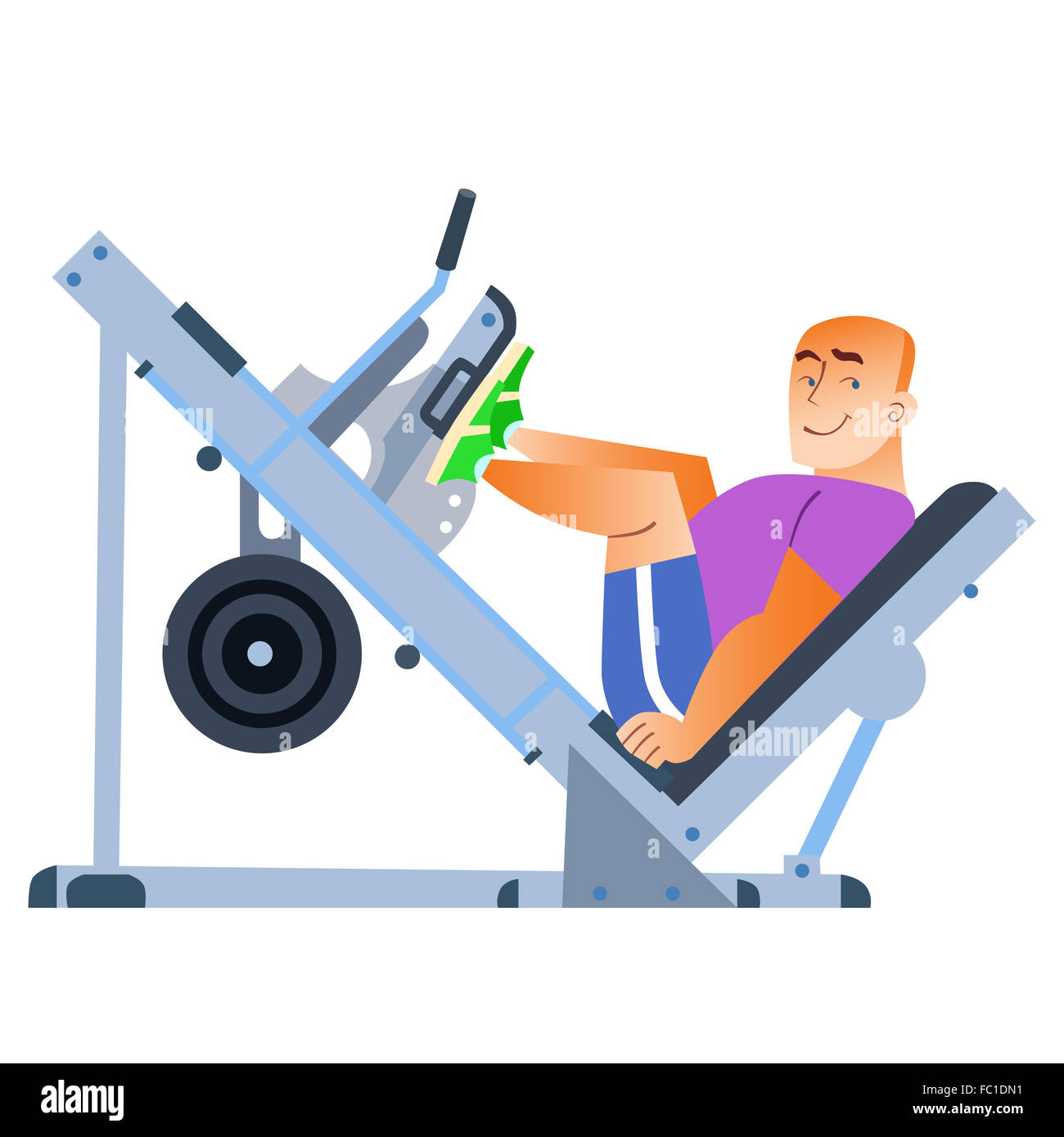Gym exercise man Cut Out Stock Images & Pictures - Alamy