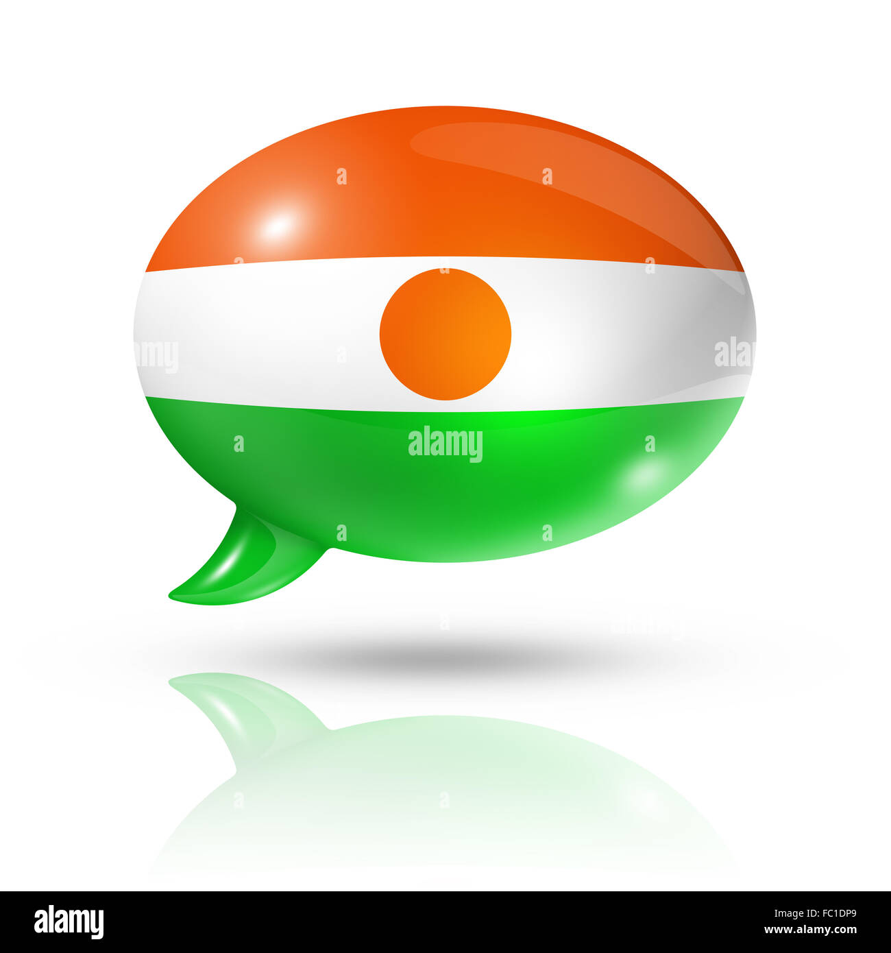 Niger flag speech bubble Stock Photo - Alamy